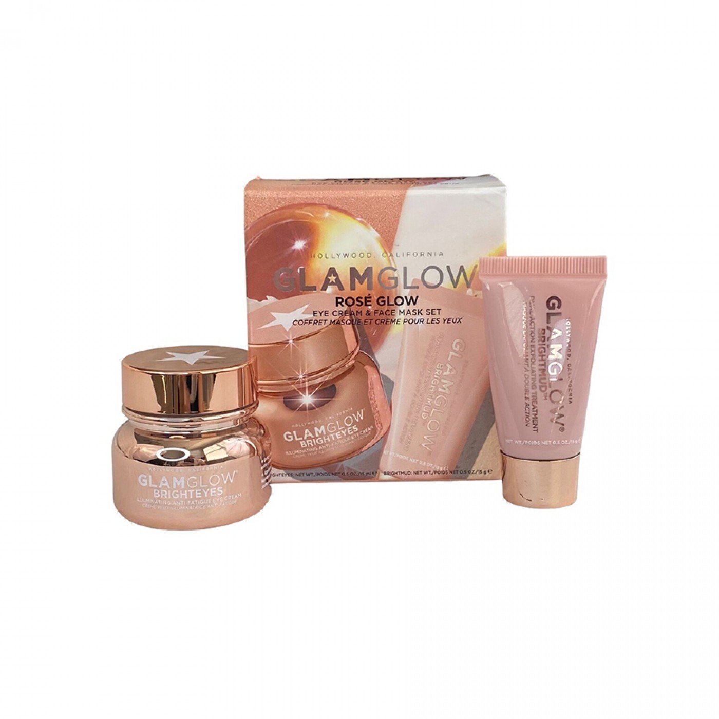 Glam Glow Set Dual-Action Exfoliant Mask & Illuminating Eye Cream ...