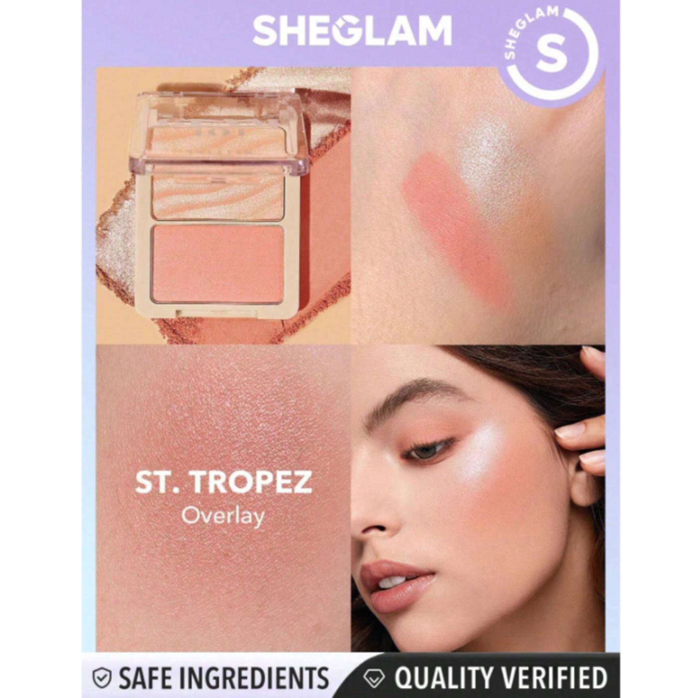 SHEGLAM Glam 101 Hybrid Highlighter & Blush Duo-Tropez | Veela Beauty ...